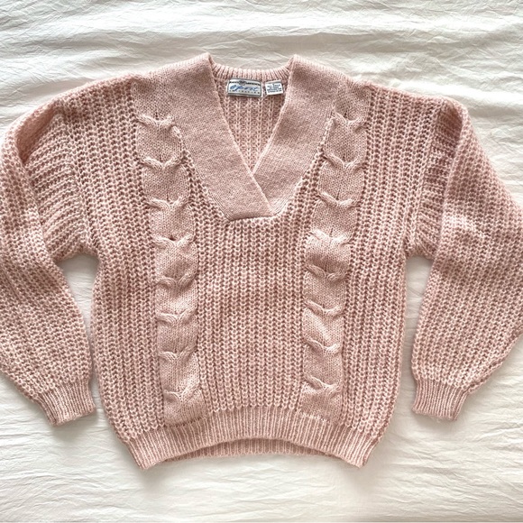 Vintage | Sweaters | Vintage Pastel Pink Sweater | Poshmark
